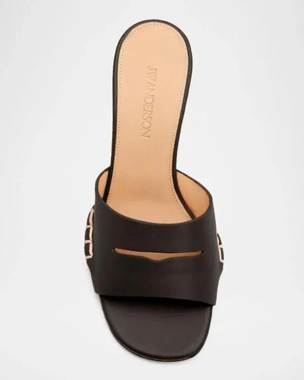 JW Anderson Leather Loafer-inspired Mule Sandals