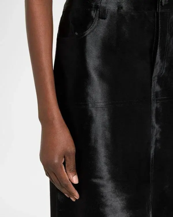 Kobi Halperin Cindy Calf Hair Pencil Skirt - Black