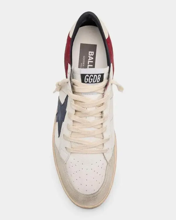 GOLDEN GOOSE Apos;s Ballstar Leather And Suede Low-top Sneakers