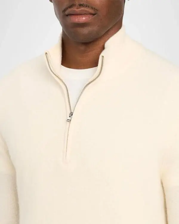 Vince Apos;s Plush Cashmere Quarter-zip Sweater