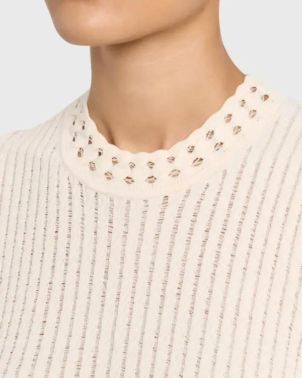 JASON WU Openwork Cable Knit Sleeveless Sweater