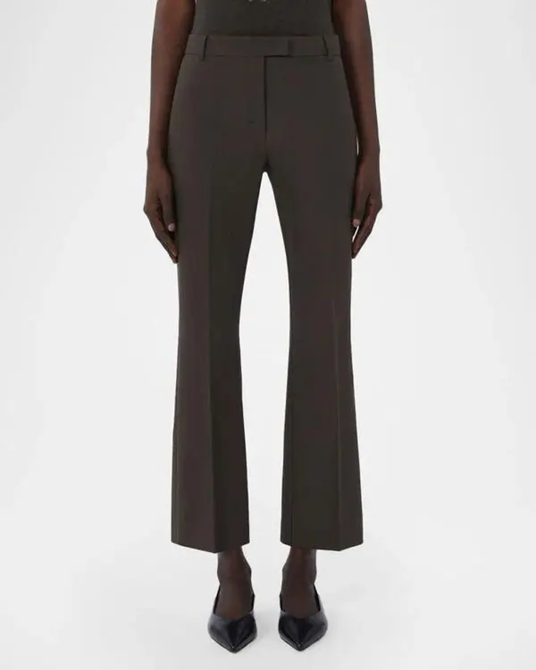 Max Mara Fatina Cotton Kickflare-leg Ankle Pants