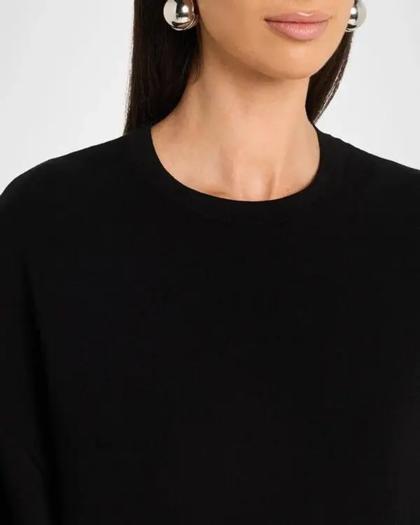 Michael Kors Shaun Crewneck Boxy Tee - Black