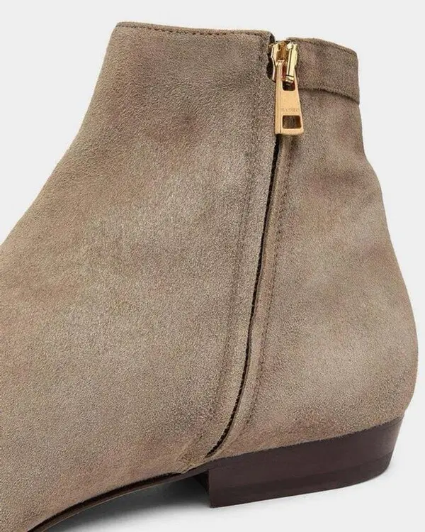 JW Anderson Ruffle Suede Ankle Boots