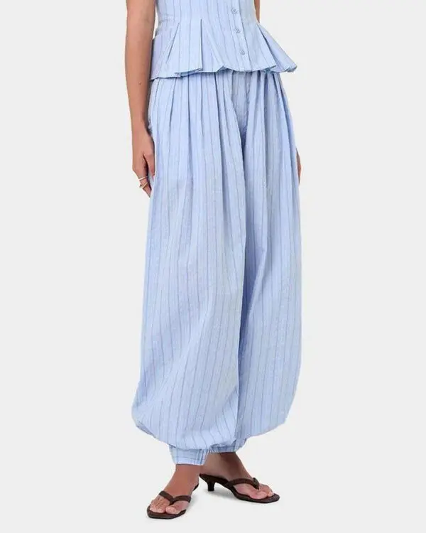 NICHOLAS Liselle Cotton Seersucker Balloon Pants