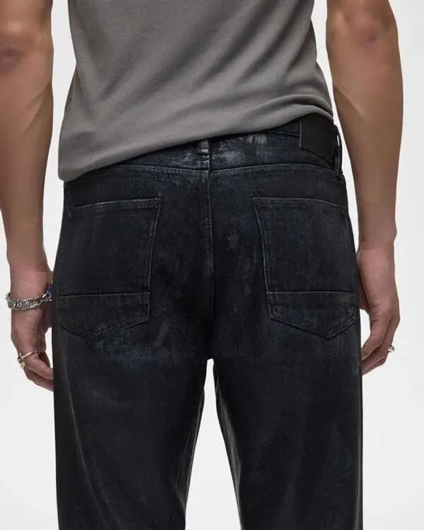 Hudson Jeans Apos;s Wes Coated Denim Straight-leg Jeans