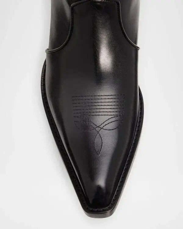 Khaite 35mm Clive Leather Ankle Boots - Black