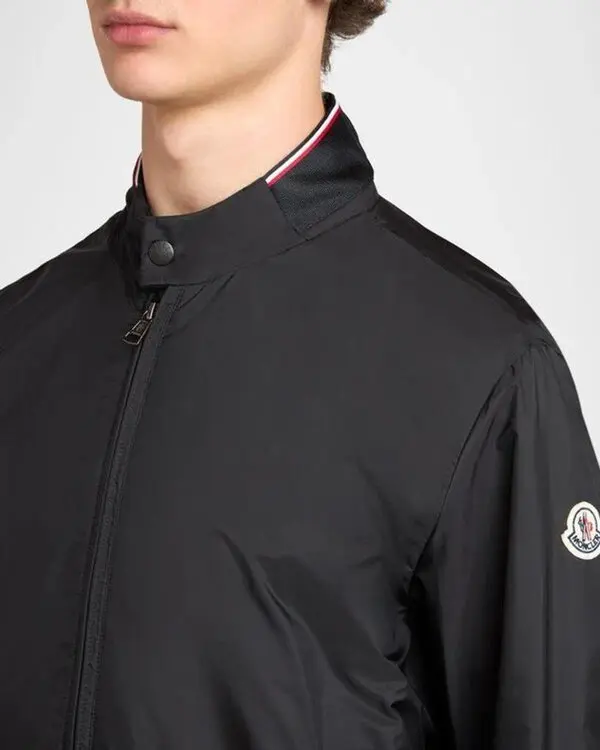Moncler Apos;s Reppe Nylon Collar-logo Full-zip Jacket
