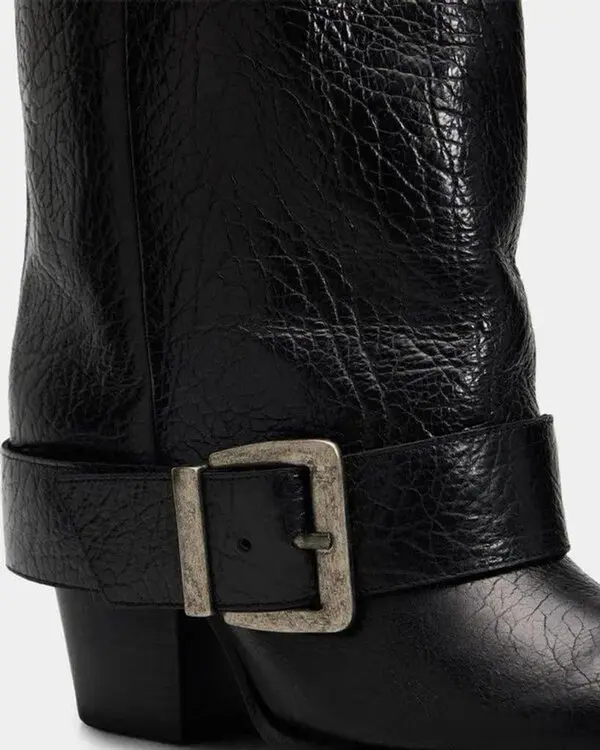 Schutz Parker Up 85mm Leather Boots - Black