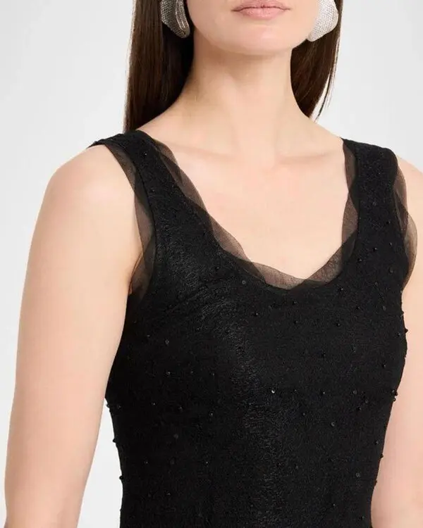 Simkhai Irisa Beaded Fringe Lace Midi Dress