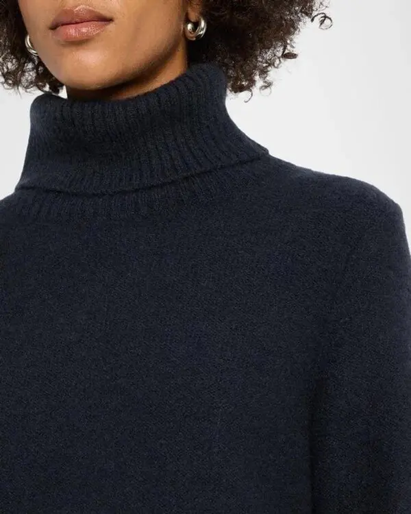 Tse Cashmere Cashmere Boucle Turtleneck Sweater - Navy