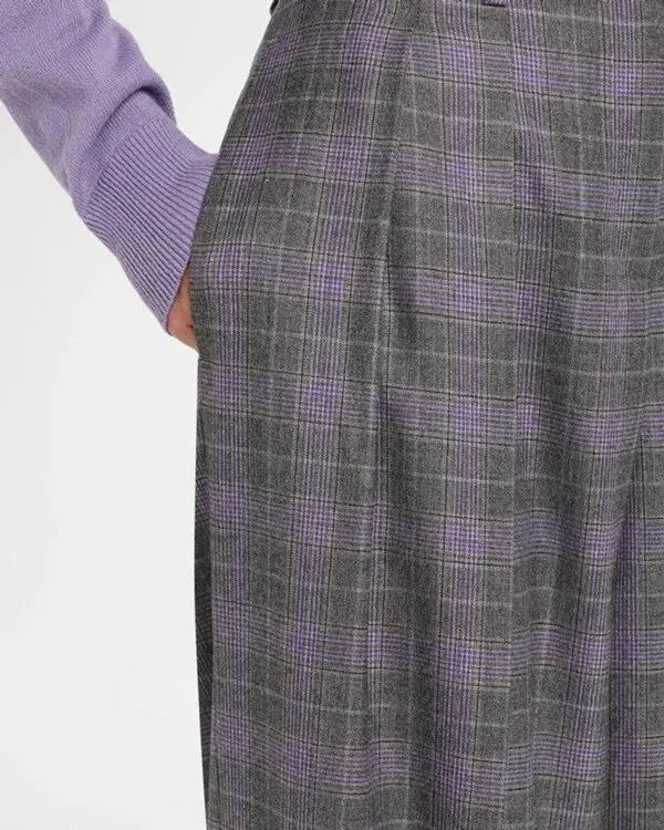 Michael Kors Glen Plaid Cashmere-wool Pants