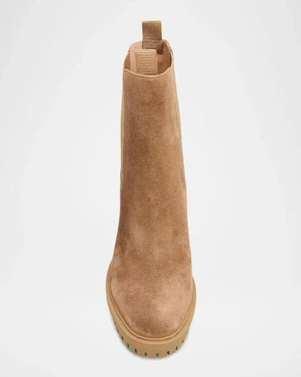 GIANVITO ROSSI 70mm Suede Chelsea Boots - Camel