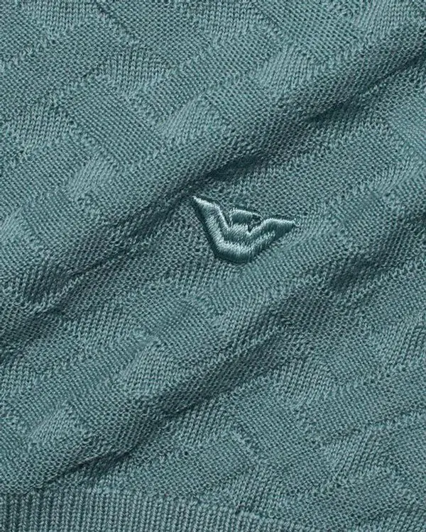 Emporio Armani Apos;s Tonal Basketweave Wool Sweater