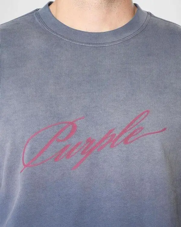 PURPLE BRAND Apos;s Logo Washed Cotton T-shirt