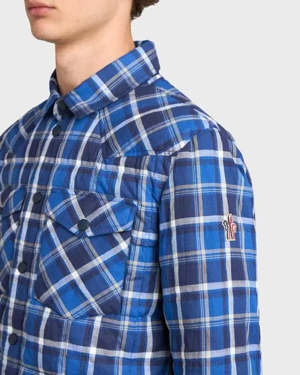 Moncler Apos;s Plaid Snap-front Shirt Jacket
