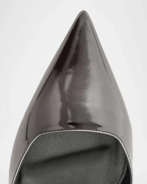 ALEXANDRE BIRMAN 85mm Tita Wrap Metallic Leather Pumps