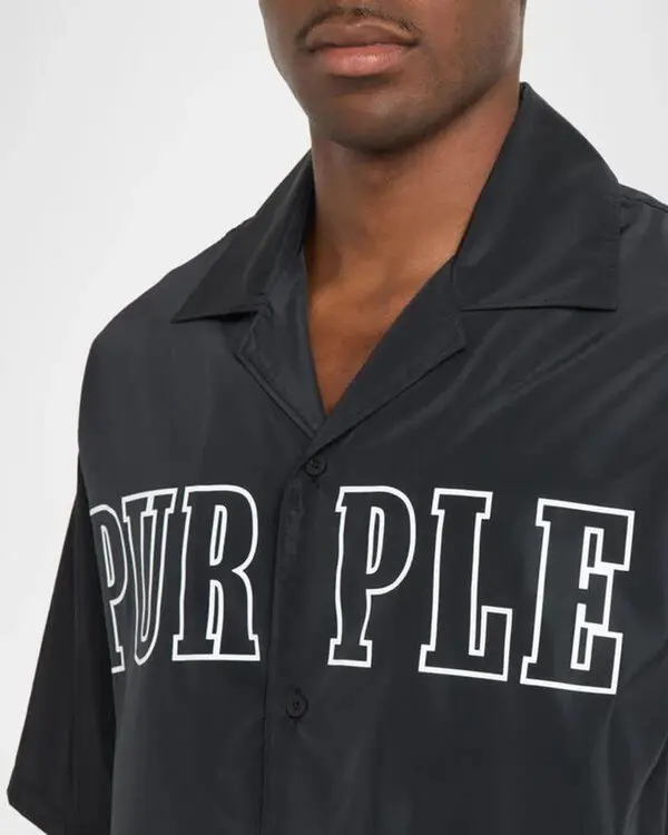 PURPLE BRAND Apos;s Everyday Logo Camp Shirt