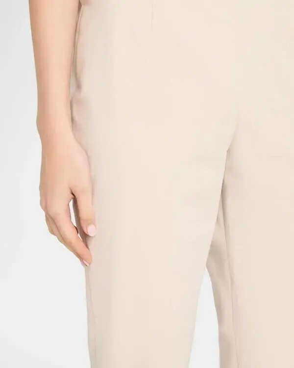 Peserico Cropped Stretch Cotton Pants - Star Dust