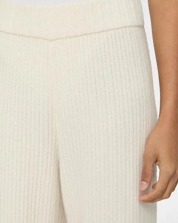 Lafayette 148 New York Striped Straight-leg Cashmere Pants - Cloud