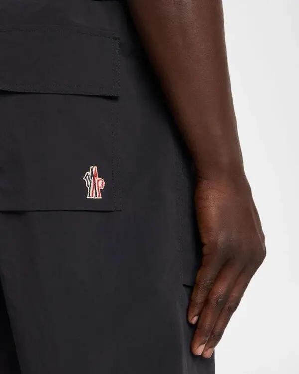 Moncler Apos;s Nylon Zip Pocket Pull-on Shorts