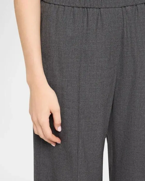 Peserico Wide-leg Stretch Wool Pants - Eclipse Gr
