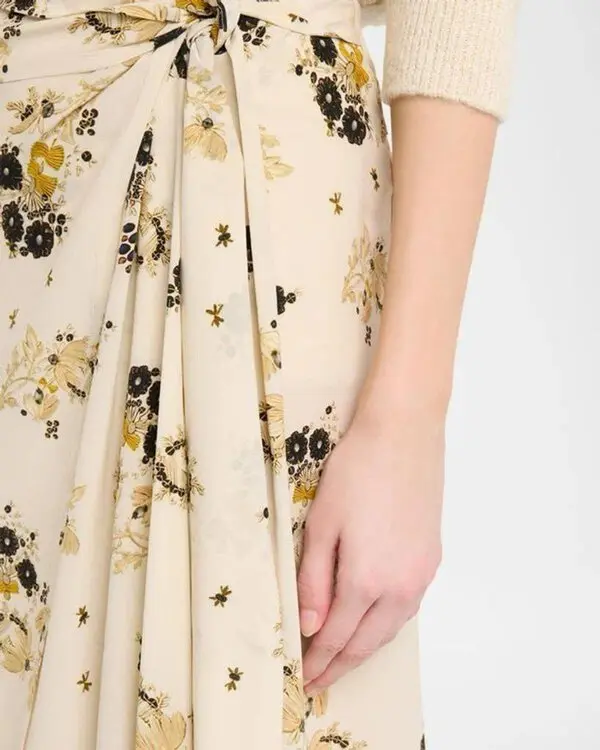 Isabel Marant Étoile Faniry Floral Asymmetric Silk Skirt