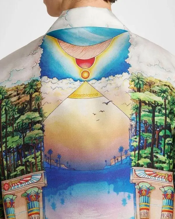 Casablanca Apos;s Trompe L & Apos;oeil Camp Shirt