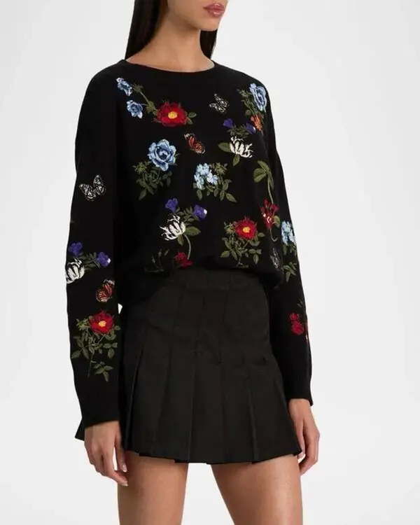 Alice + Olivia Teanna Embellished Sweater