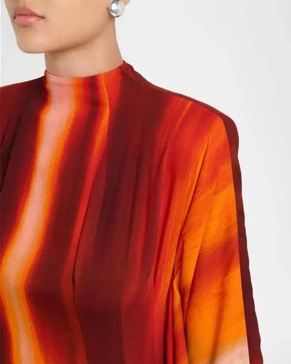 LAQUAN SMITH Gradient Long-sleeve Mini Dress