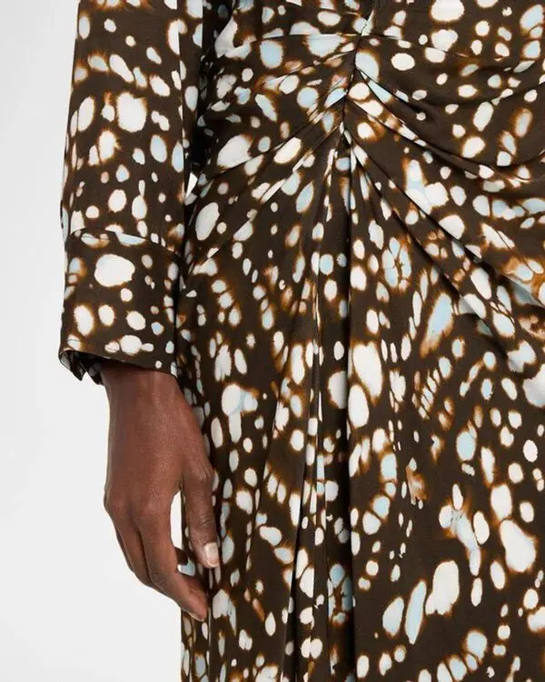 A.L.C. Jean Spotted Column Skirt - Ganache Multi