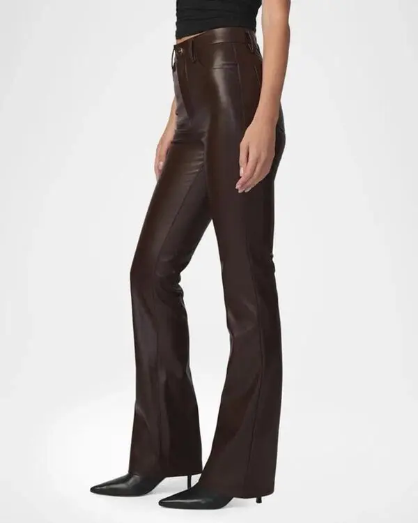 JOE & APOS;S JEANS The Vegan Leather Flare Pants - Dark Choco