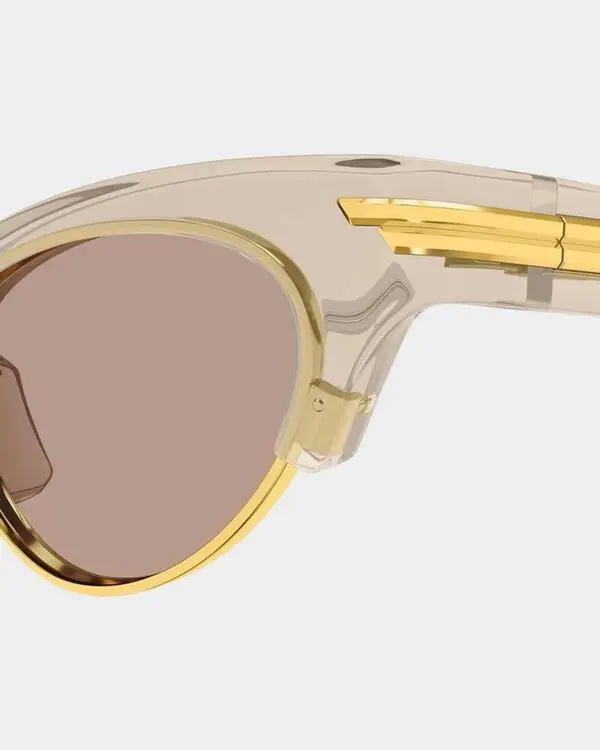 Bottega Veneta Transparent Cat Eye Sunglasses