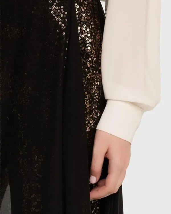 Michael Kors Draped Sequin Straight-leg Pants