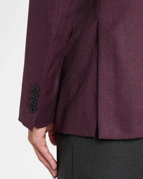 Emporio Armani Apos;s G-line Wool Slim Herringbone Sport Coat