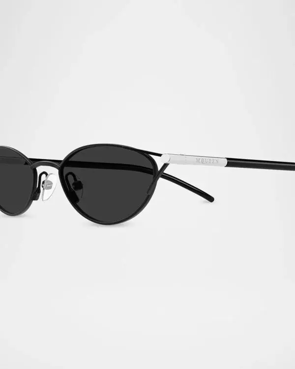 Alexander McQueen 50mm Metal & Acetate Cat-eye Sunglasses