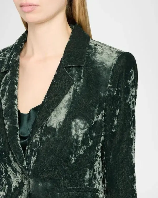 Cinq À Sept Velvet Le Petit Cropped Blazer