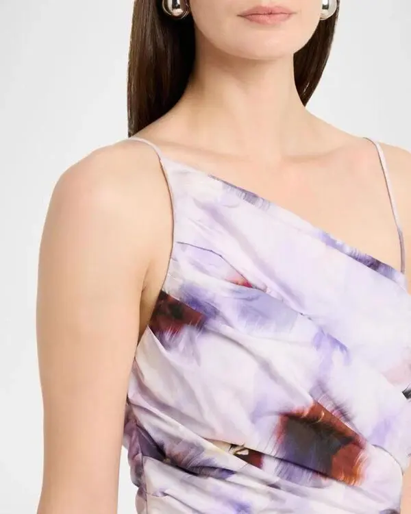 A.L.C. Juno Asymmetric Floral Midi Dress