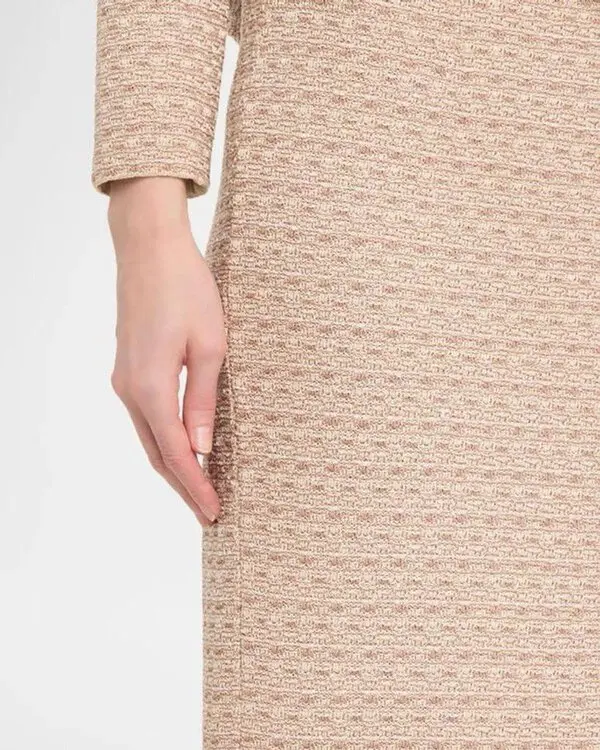 Misook Tonal Tweed Straight Knit Skirt