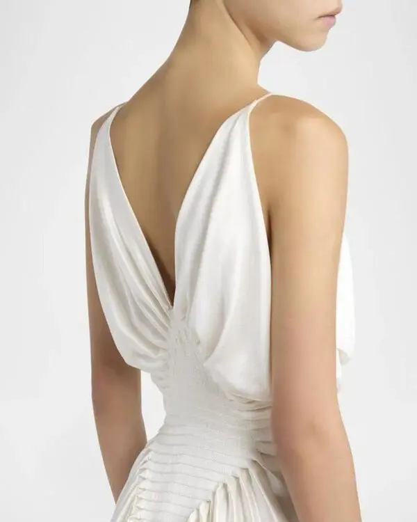 Versace Draped Silk Mini Dress