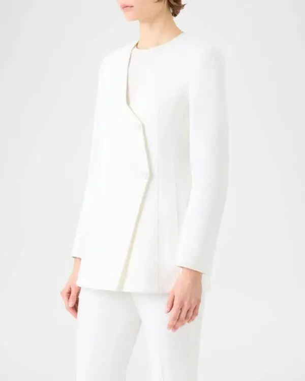 Akris Hakka High Plains Stretch Denim Long Jacket