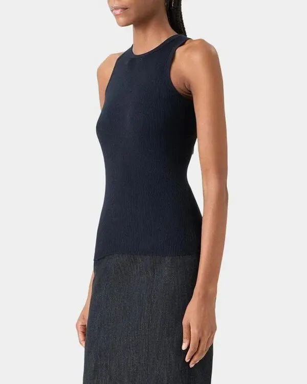Akris Silk-cotton Rib Tank Top - Black