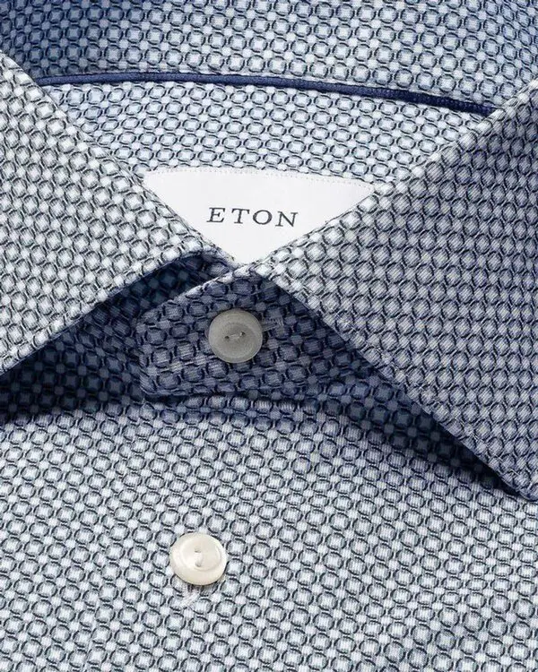Eton Printed Stretch-cotton Slim-fit Shirt