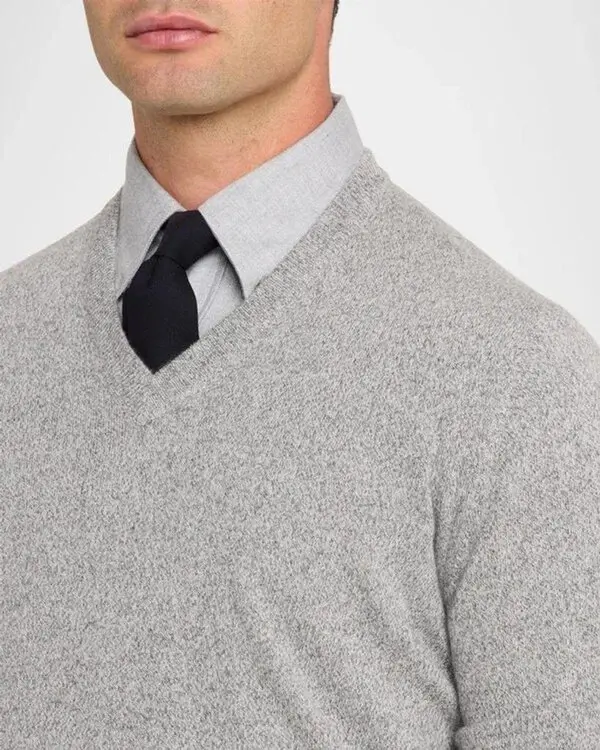 Brunello Cucinelli Apos;s Wool Melange V-neck Sweater
