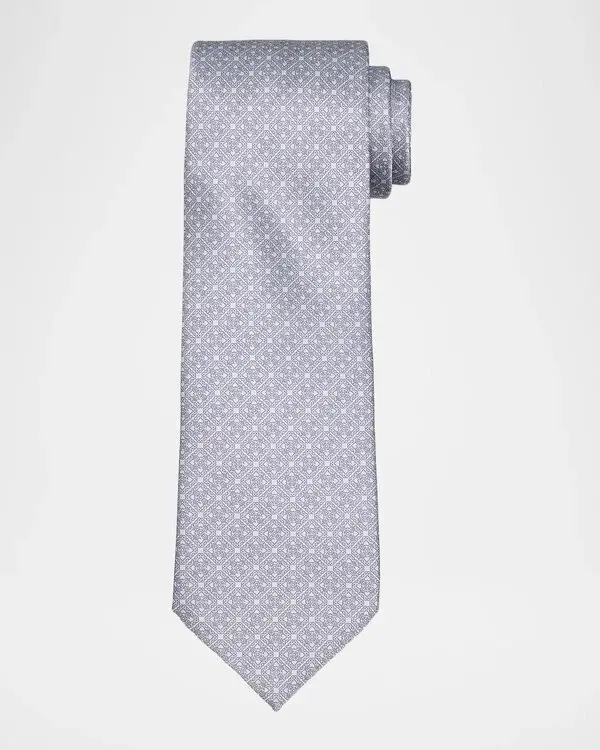 Stefano Ricci Apos;s Interlocked Mosaic Silk Tie