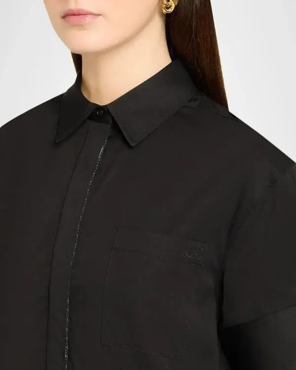 Loewe Wrapped Short-sleeve Midi Shirtdress