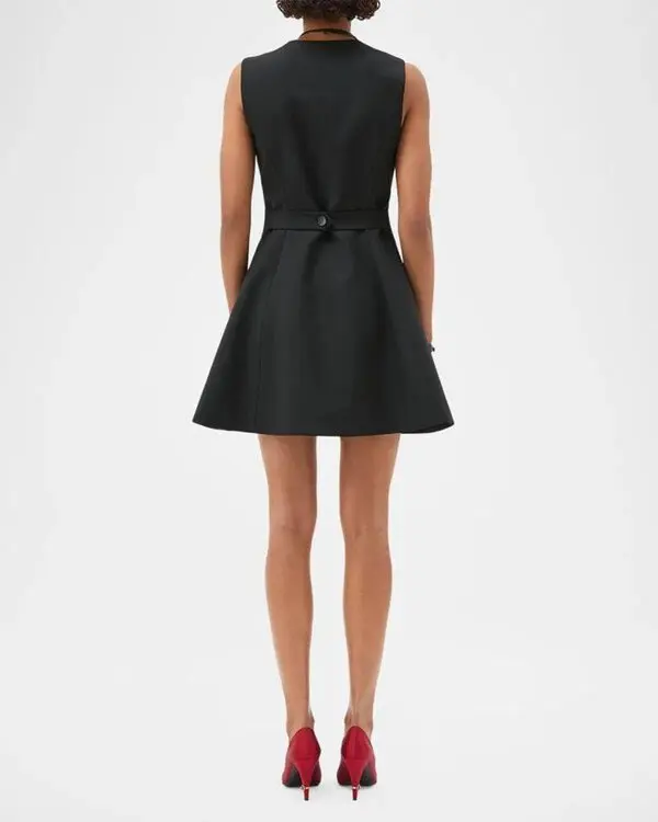 Versace Grain De Poudre Wool Mini Dress