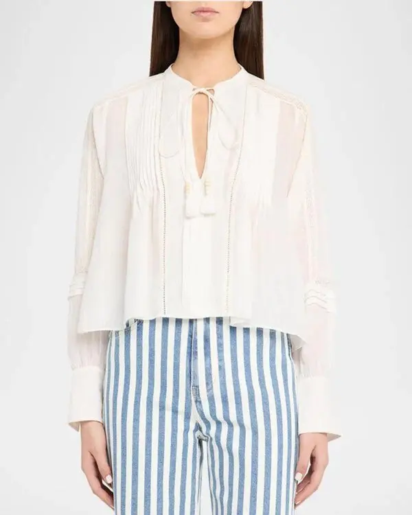 Veronica Beard Sawyer Ramie Blouse