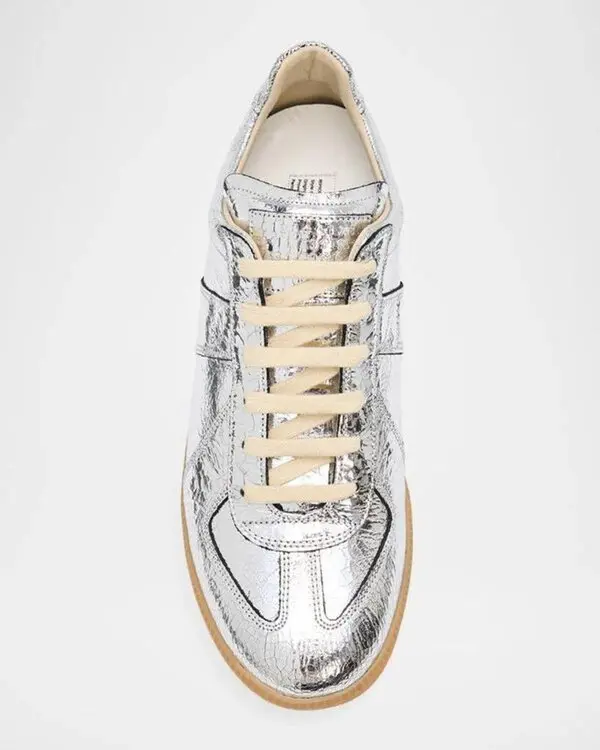 MAISON MARGIELA Apos;s Replica Metallic Leather Low-top Sneakers