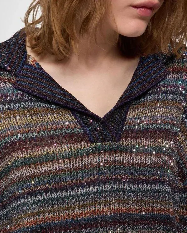 Missoni Viscose Lame Polo Shirt - Smsqw-mult